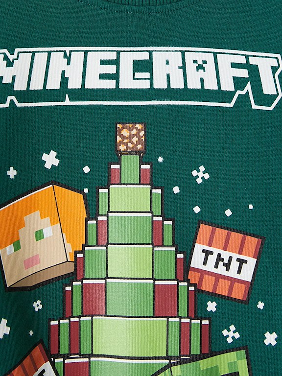 LCW Kids Minecraft Štampana Dečija Debela Dukserica