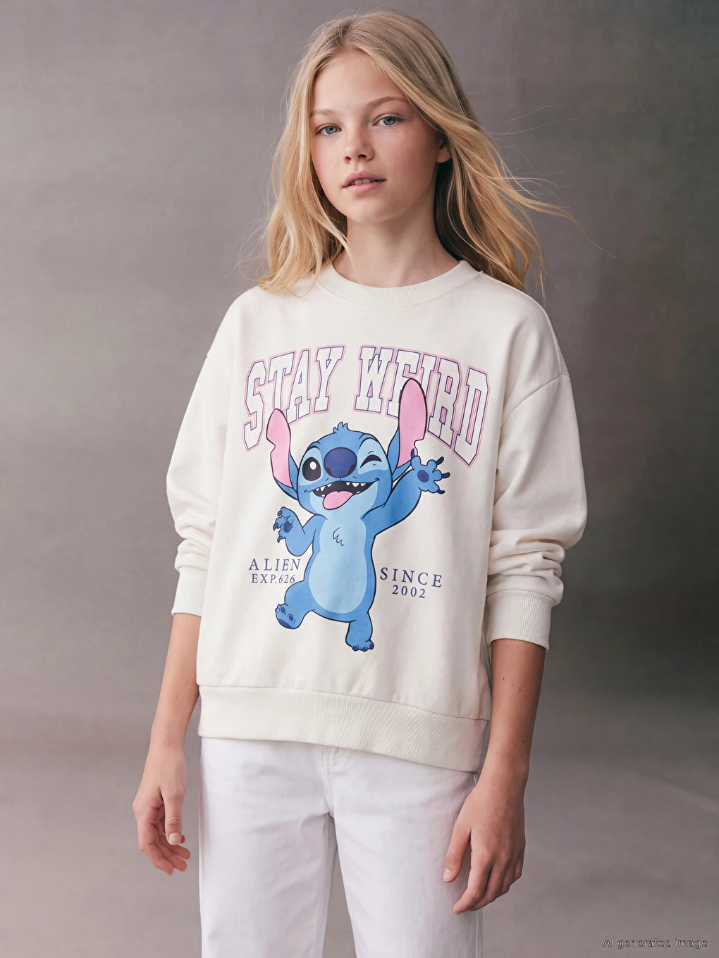 LCW Kids Debela Dečja Dukserica Sa Stitch Štampom