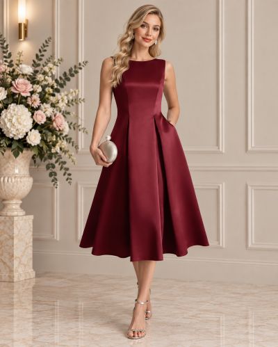 Midi satin haljina 2775bd