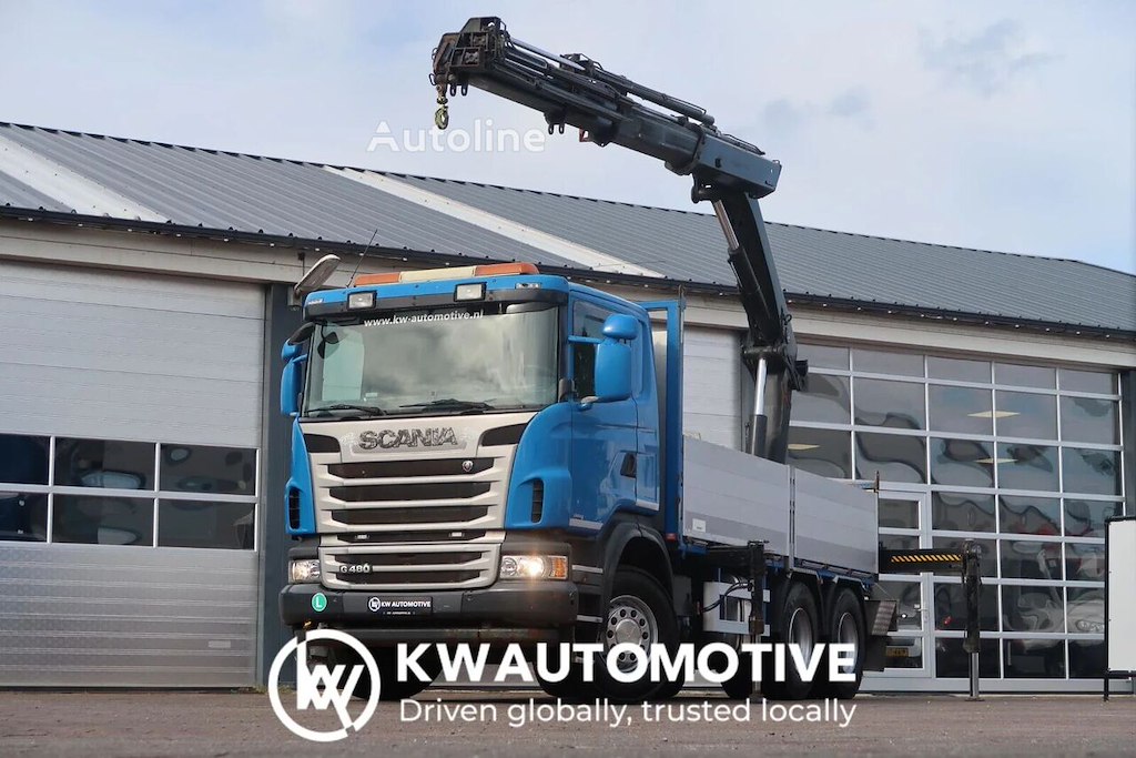 Scania G480 6X4LB/ HIAB 244 5 24T/ 3 PEDAL/ RETARDER/ kamion s ravnom platformom