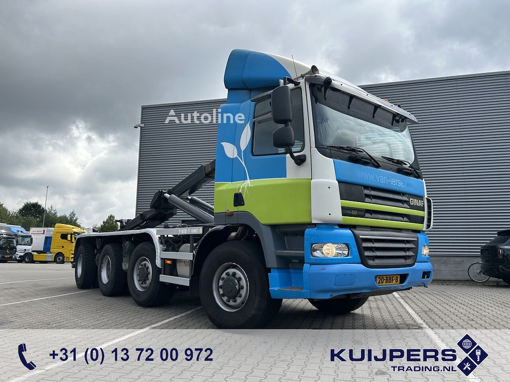GINAF X 4243 TS / DAF CF 460 TS 8x6 / VDL Hooklift 30 Ton kamion rol kiper