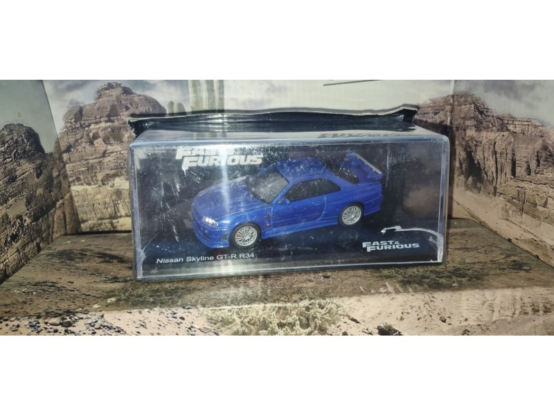 DeAgostini Fast & Furious Nissan Skyline GT-R R34 1:43