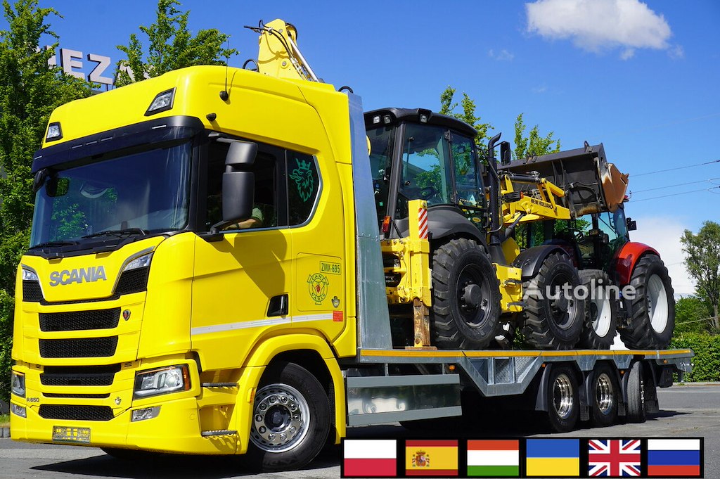 Scania R650 V8 8×4/4 / NEW galvanized Tow truck 955 cm / Retarder / ste autotransporter