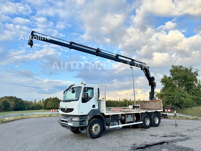 Renault KERAX 370 DXi 6x4 Kran Hiab 166 D-4 Funk kamion platforma