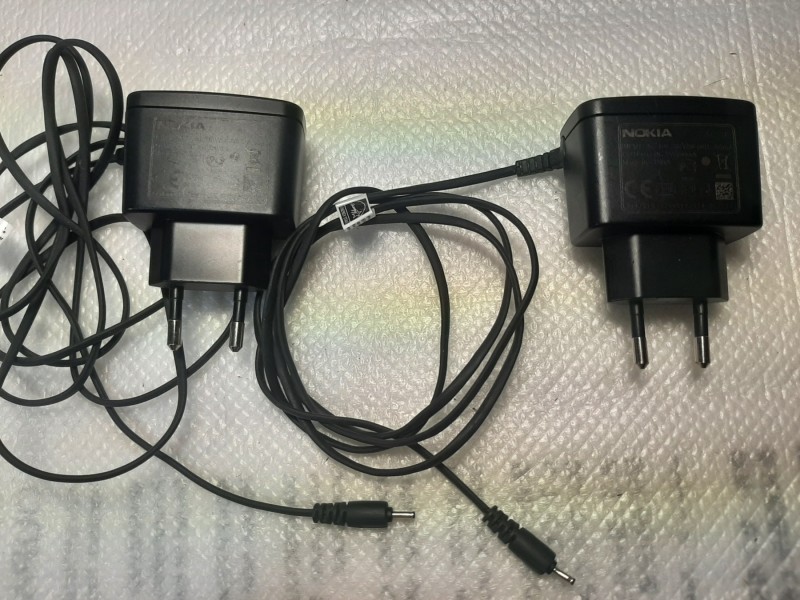 2X ORIGINAL NOKIA PUNJAČI TANAK IGRA ČINČ 2MM
