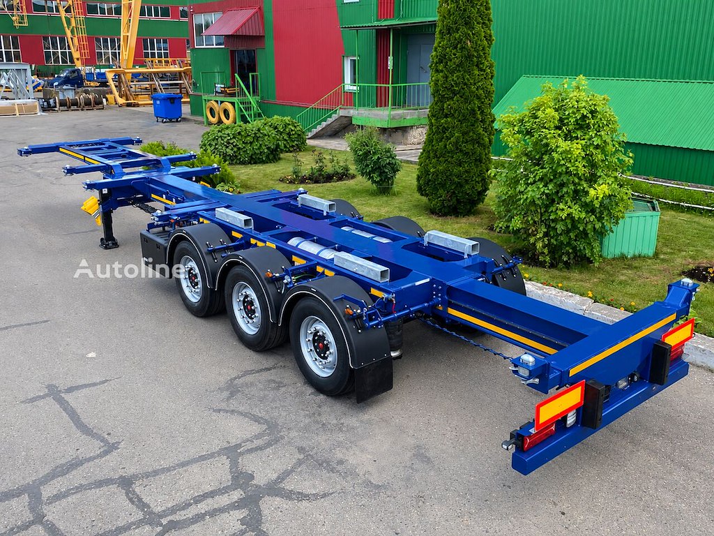 Onder Trailer AGM3 EXTENDABLE 3 AXLE CONTAINER CHASSIS IN STOCK!! poluprikolica za prevoz kontejnera
