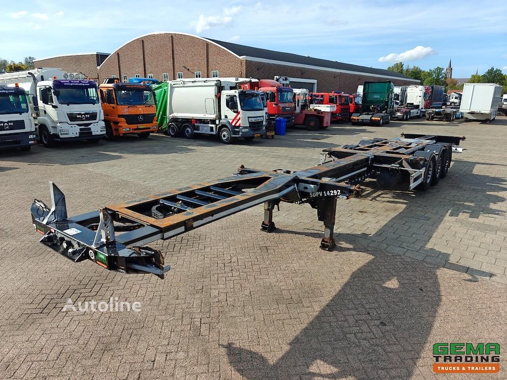 Pacton TXC343 MULTI - ADR - Stainless Steel Drip Tray - 3x Extendable - poluprikolica za prevoz kontejnera