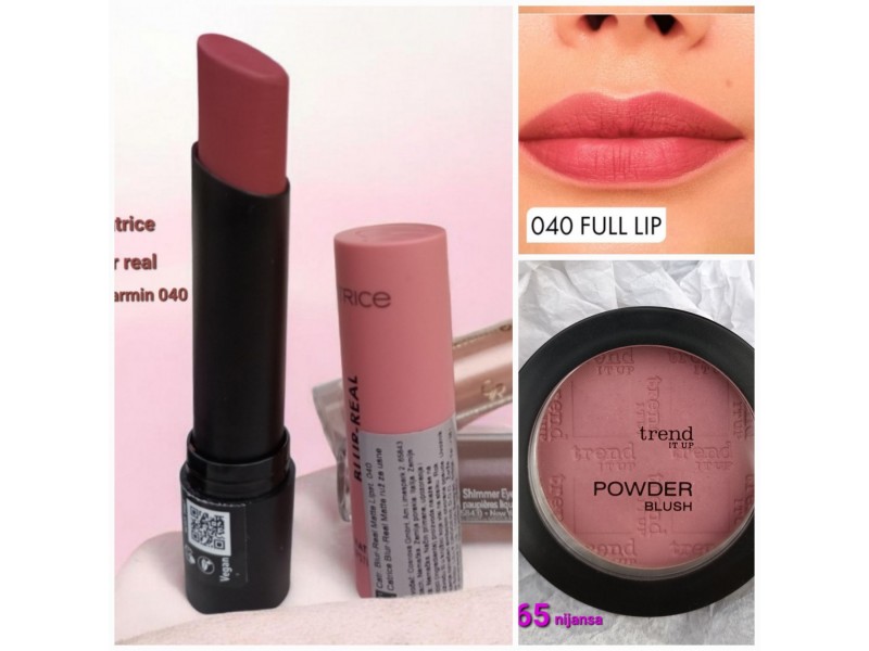 Catrice Blur real mat karmin + Rumenilo