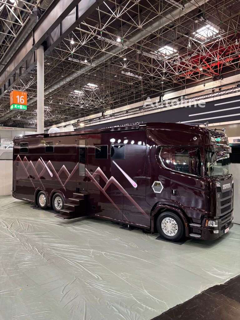 Novi Scania IZABELLA SOL Wohnmobil Scania V8. 530 S. Garage for Fiat 500, VW autobus za stanovanje
