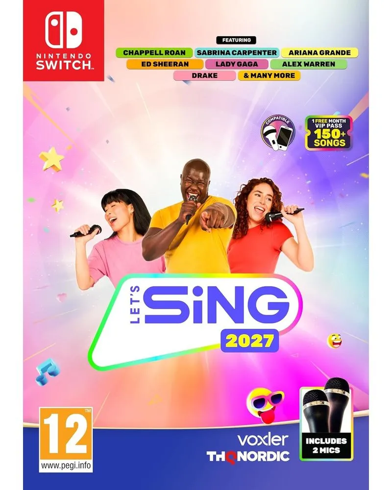 Switch Let's Sing 2027 + 2 Mikrofona