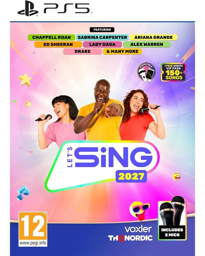 PS5 Let's Sing 2027 + 2 Mikrofona