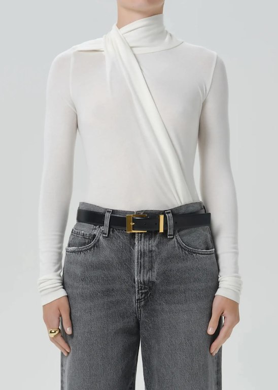 CITIZENS OF HUMANITY SCULPTURAL BODYSUIT IN WHITE