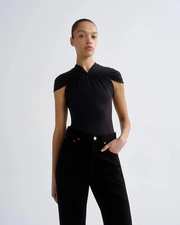 AGOLDE OLYMPIA BODYSUIT IN BLACK