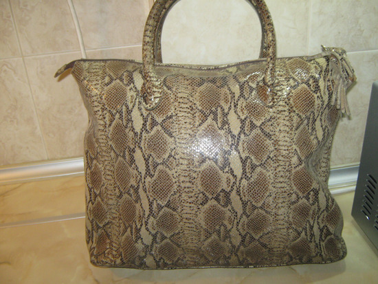LACUCCI kožna print zmijski borsa