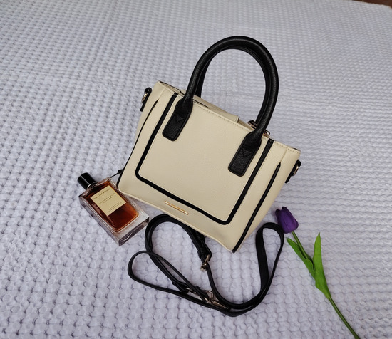 ACCESSORIZE original LUX krem crna torba / NOVA