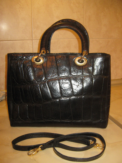 Genuine leather borse in pelle Crna torba