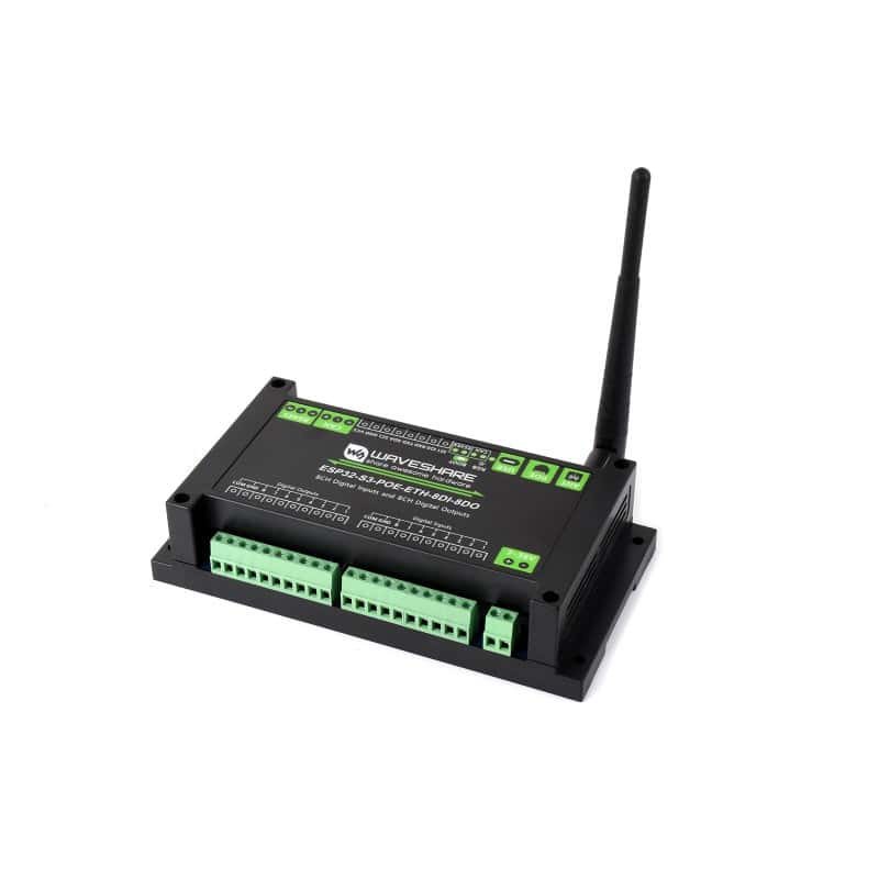 Industrijski upravljački modul ESP32-S3-POE-ETH-8DI-8DO, 8 ulaza i 8 izlaza, PoE, RS485, CAN, DIN šina