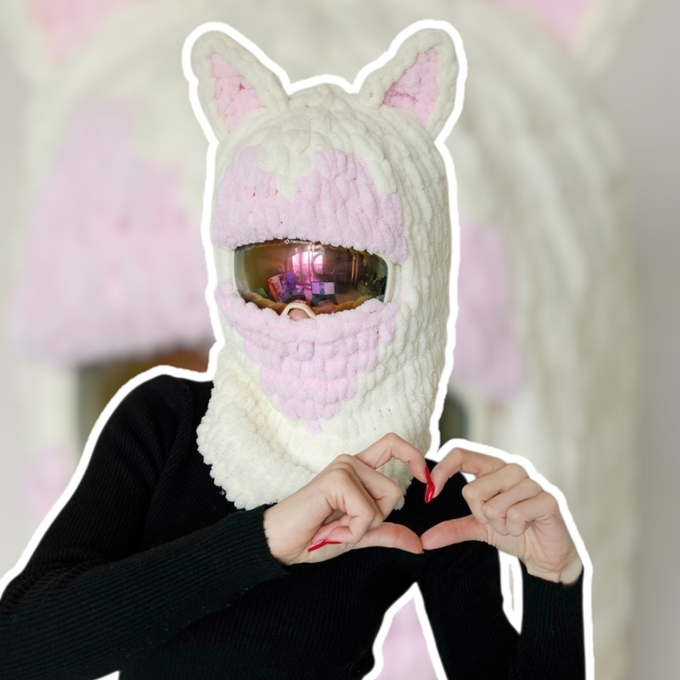 Valentine's Cat Ski kapa Ski fantomka