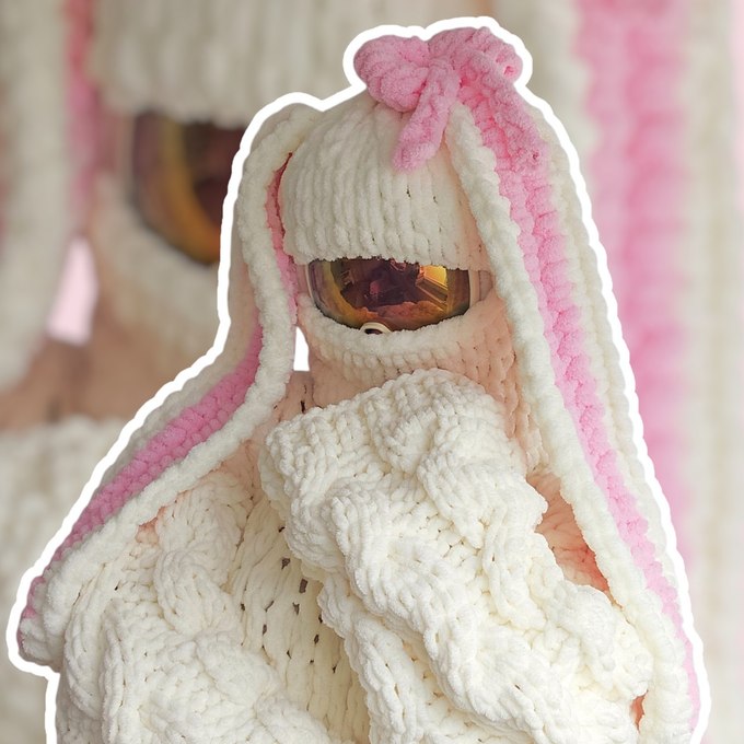 Bunny with bow Ski kapa Fantomka