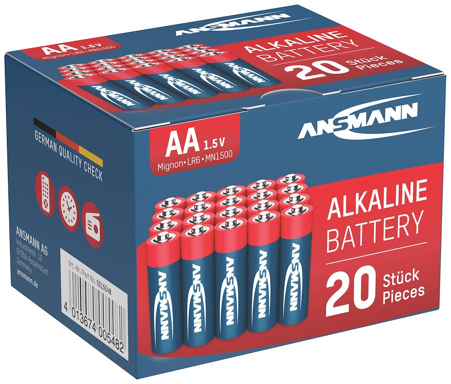 Ansmann LR06 AA baterija alkalna 1,5 V AA (Mignon) pak. 20 kom.