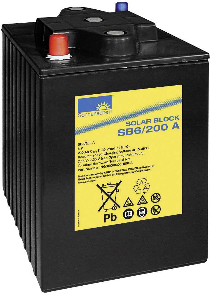 GNB Solar-Block SB6/200 A solarni akumulator olovni gel 6 V 200 Ah