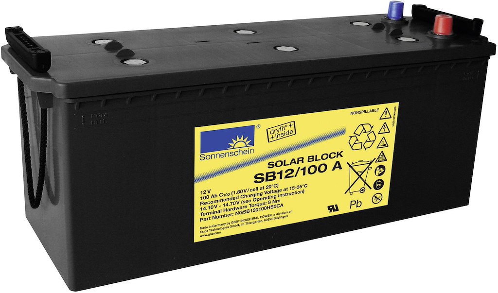 GNB Solar-Block SB12/100 A solarni akumulator olovni gel 12 V 100 Ah