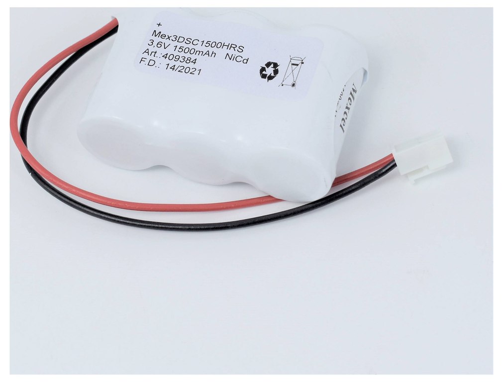 Beltrona 1500, Reihe mit Stecker akumulator za panik rasvetu NiCd 3,6 V