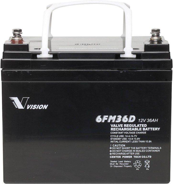 Vision 6FM36DX olovni akumulator olovni AGM 12 V 36 Ah