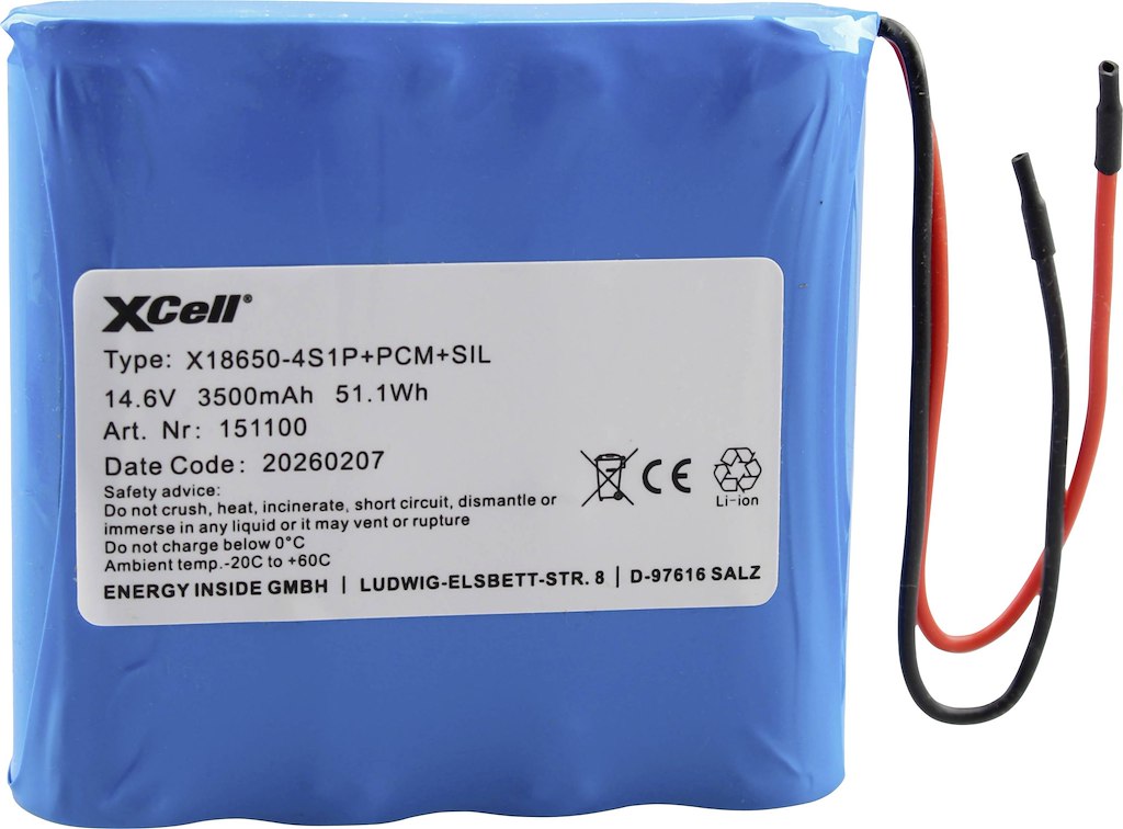 XCell 151100 punjiva baterija specijalne veličine Li-Ion 14,8 V 3500 mAh 18650