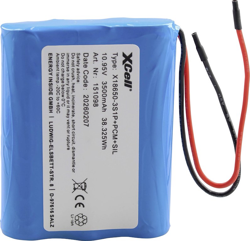 XCell 151098 punjiva baterija specijalne veličine Li-Ion 11,1 V 3500 mAh 18650