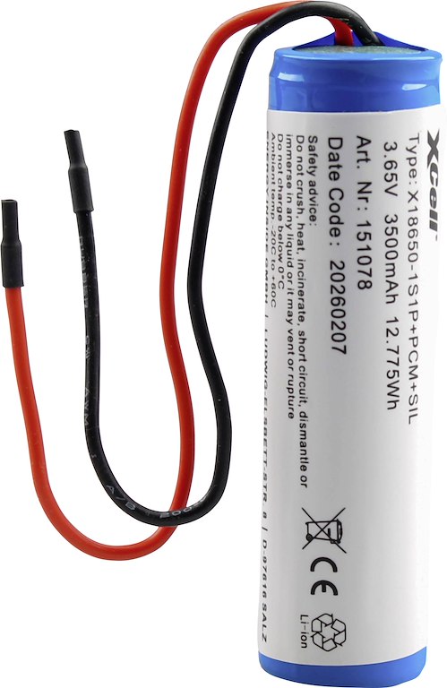 XCell 151078 punjiva baterija specijalne veličine Li-Ion 3,7 V 3500 mAh 18650