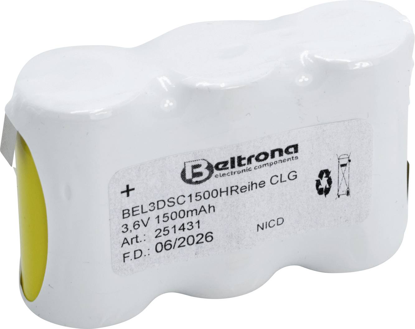 Beltrona BEL3DSC1500HRCLG akumulator za panik rasvetu NiCd 3,6 V