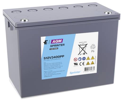 Exide S12V3400PP V0 olovni akumulator olovni AGM 12 V 92,8 Ah