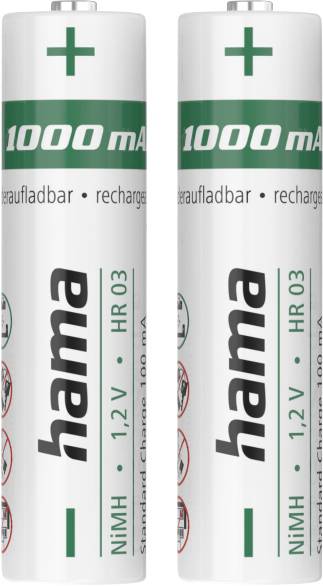 Hama punjiva AAA baterija NiMH 1,2 V AAA (Micro) pak. 2 kom.