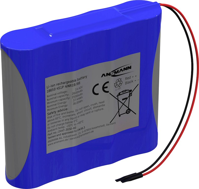 Ansmann 2447-3032-60 akumulatorski paket Li-Ion 14,4 V 2600 mAh