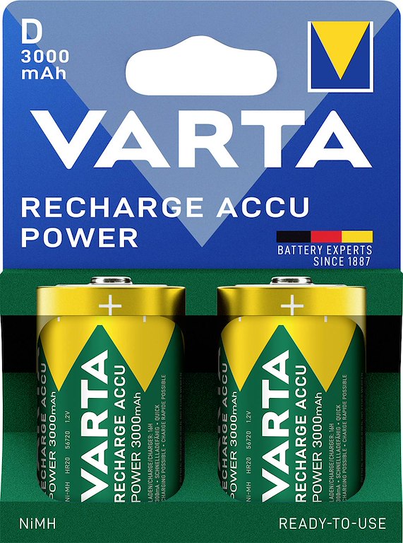 VARTA punjiva D baterija NiMH 1,2 V 3000 mAh D (Mono)