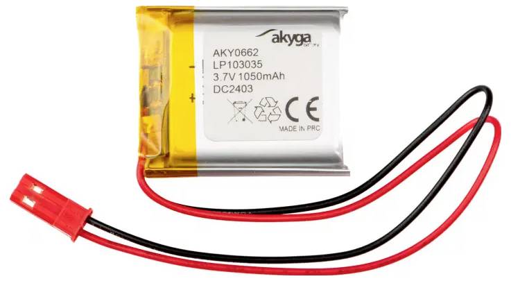 Akyga LP103035 akumulatorski paket LiPo 3,7 V 1050 mAh