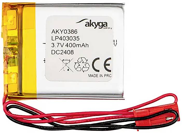 Akyga LP403035 akumulatorski paket LiPo 3,7 V 400 mAh specijalna veličina