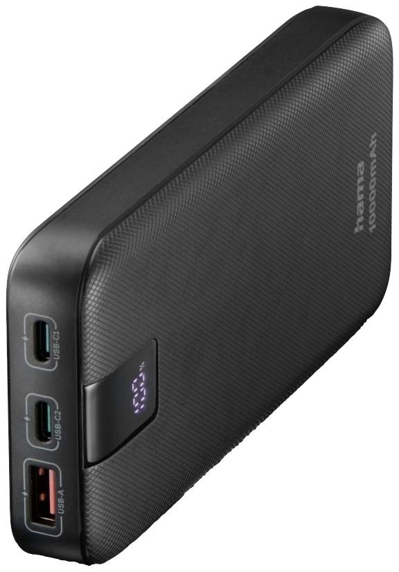 Hama powerbank prenosna baterija LiPo 10000 mAh (D x Š x V) 126 x 70 x 18 mm