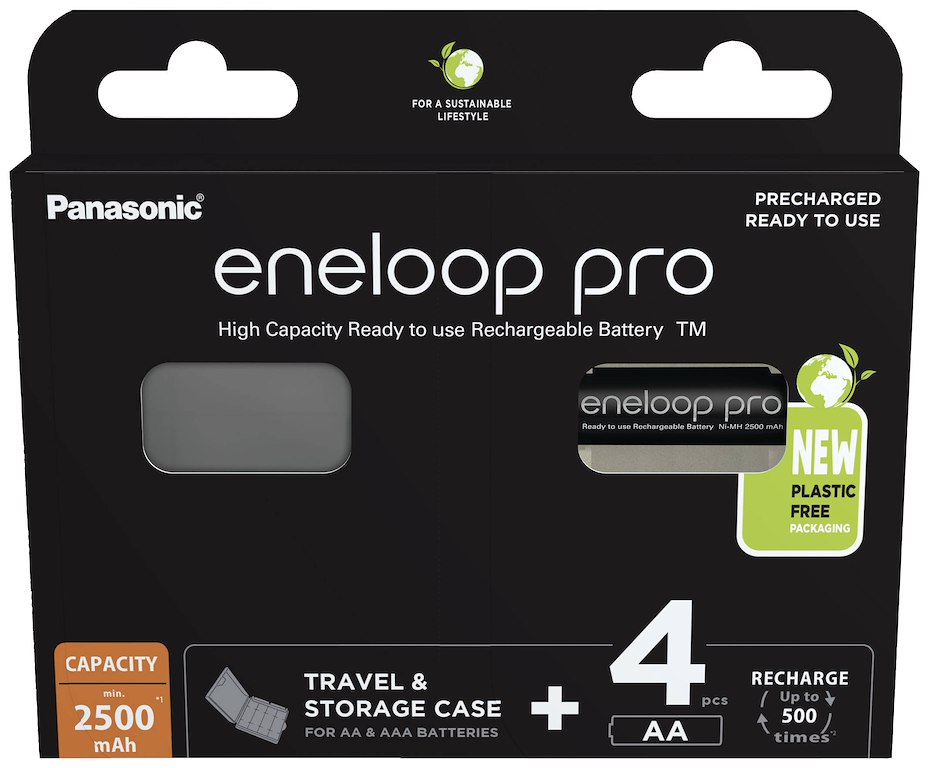 Eneloop pro HR06 +Box punjiva AA baterija NiMH 1,2 V 2500 mAh