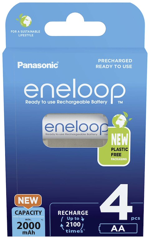 Eneloop HR06 punjiva AA baterija NiMH 1,2 V 2000 mAh 14,3 mm