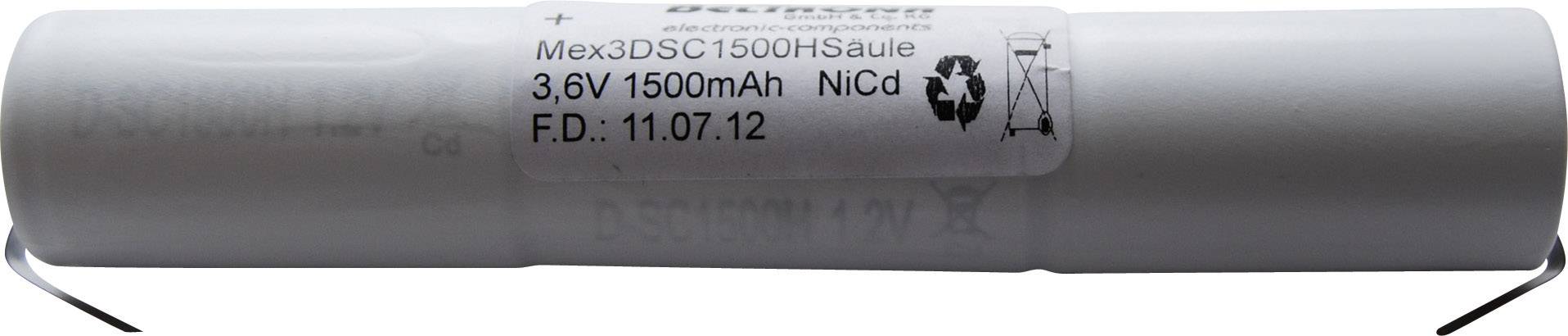 Beltrona 1500, Stab mit U-Lötfahne akumulator za panik rasvetu NiCd 3,6 V