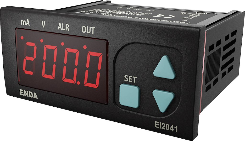 Enda EI2041-230-2R-12 digitalni ugradni merni instrument struja DC, napon DC 12 V, 25 mA LED