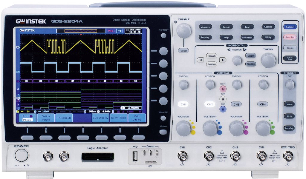 GW Instek GDS-2204A digitalni osciloskop 200 MHz 4-kanalni 2 GSa/s