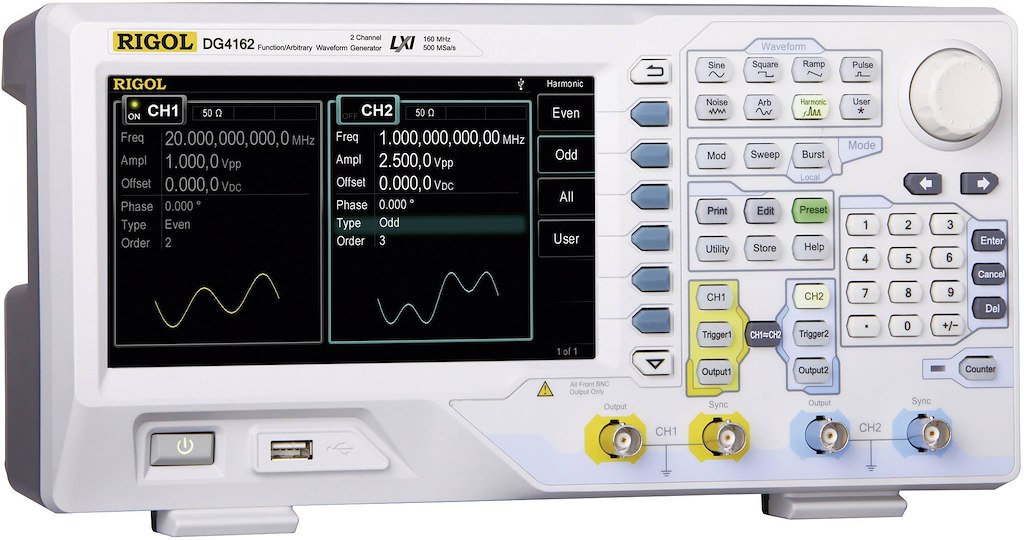 Rigol DG4162 funkcijski generator 0,000001 Hz – 160 MHz prema internim radnim etalonima proizvođača