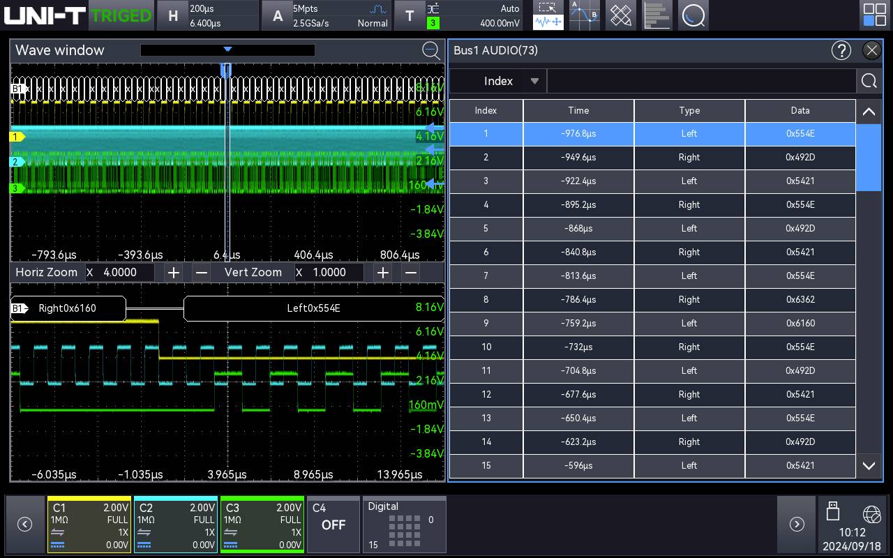 UNI-T MSO5000HD-AUDIO softverska opcija