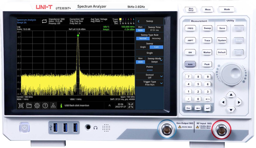 UNI-T UTS3036T analizator spektra