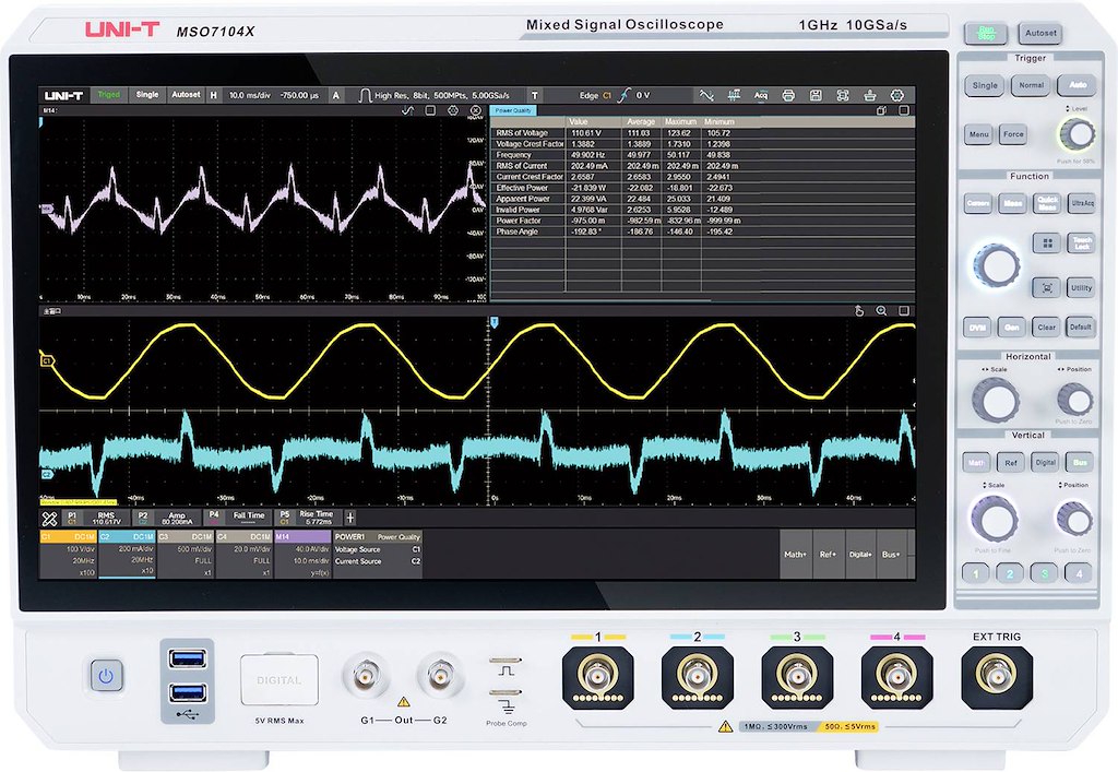 UNI-T MSO7104X digitalni osciloskop 1 GHz 4-kanalni 10 GSa/s