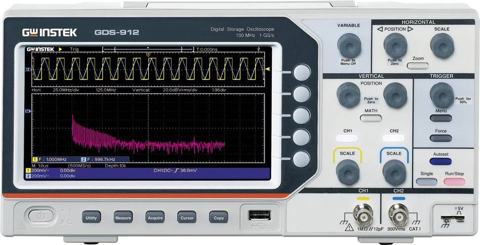 GW Instek 03LLDS91200S digitalni osciloskop 100 MHz 2-kanalni 1 GSa/s