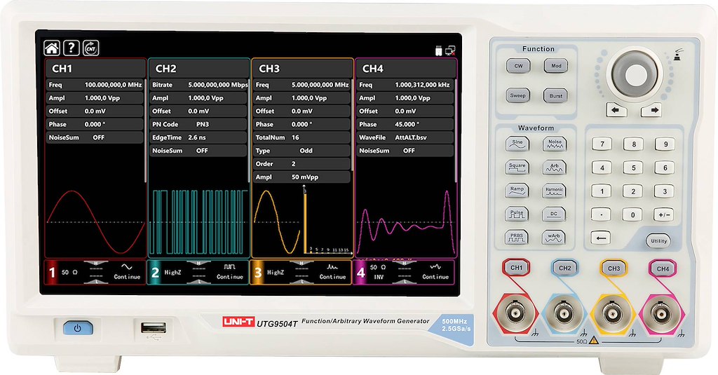 UNI-T UTG9504T funkcijski generator 500 MHz (max)